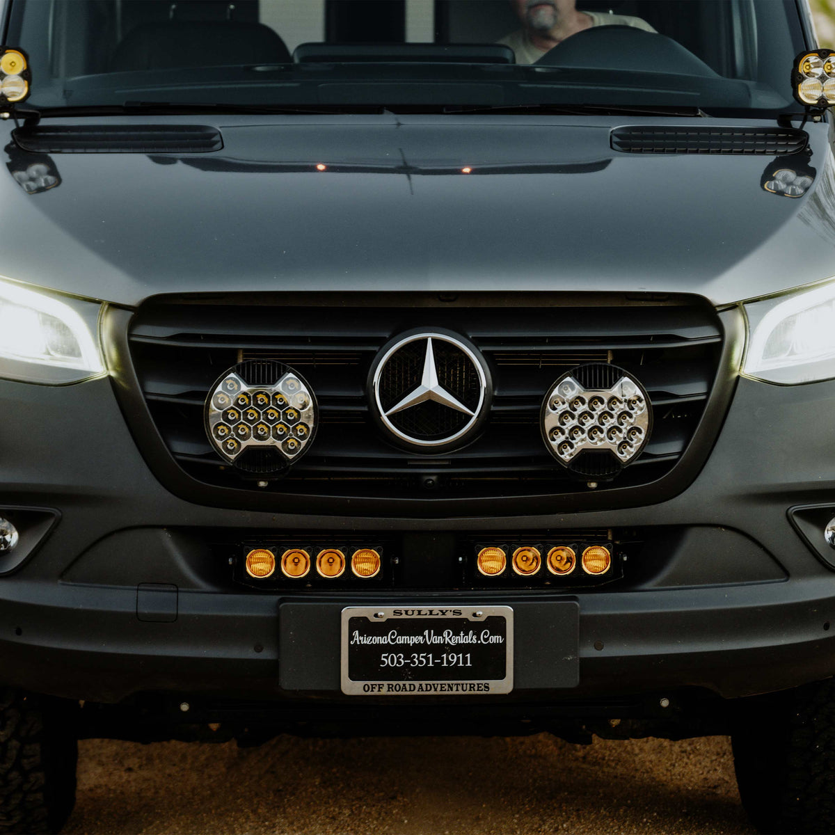 Mercedes Sprinter Van Bumper Mount Bracket and Dual FLEX ERA® LED Ligh ...